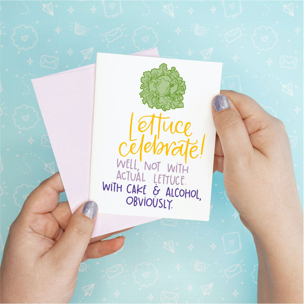 Lettuce Celebrate Birthday Funny Greeting Card – Colette Paperie